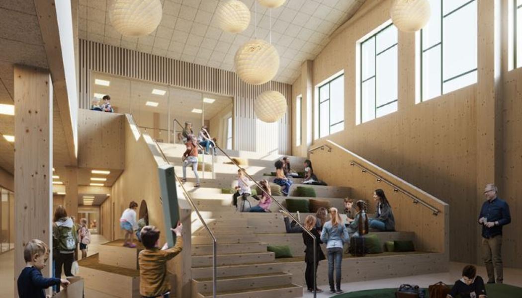 Skola i Vänersborg byggs helt i trä av Serneke | BYGGnyheter.se