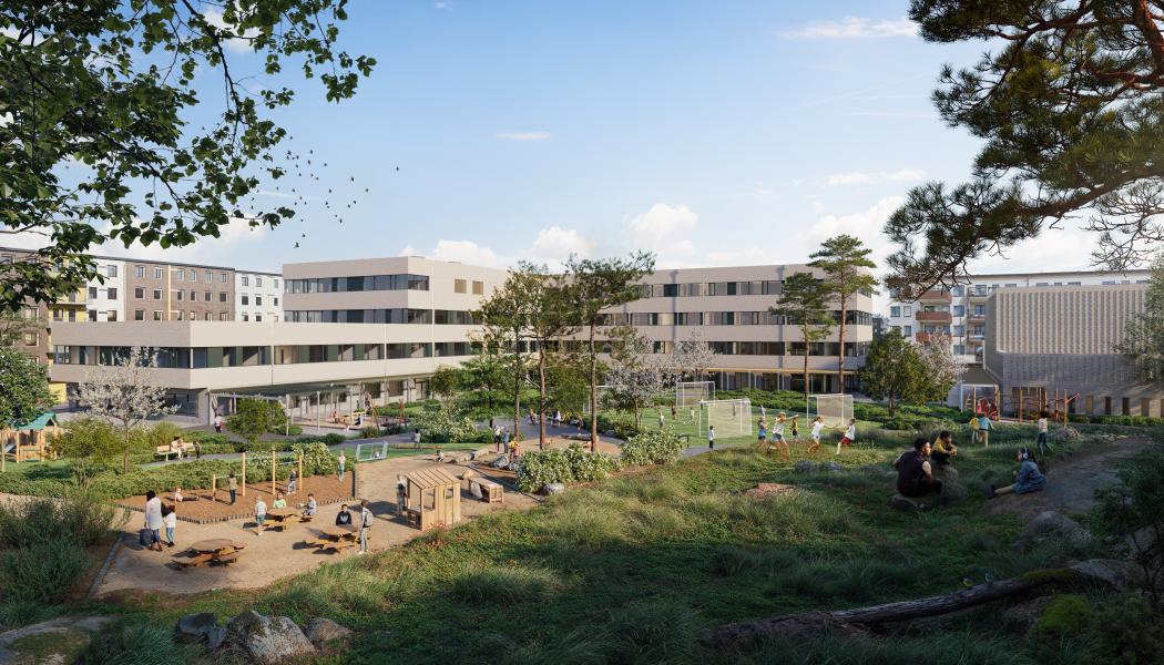 Skola för 900 elever byggs i Täby park | BYGGnyheter.se